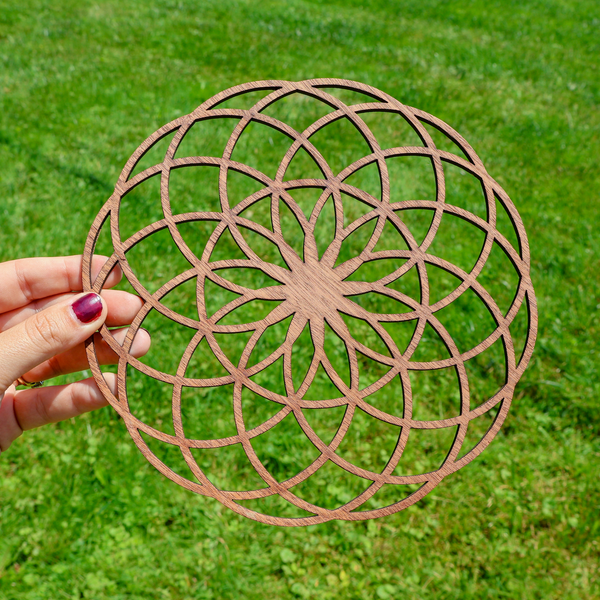 8" Wood Torus Grid - The Healing Hedge Witch